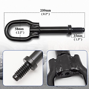 X4XZ Front&Rear Tow Hook Recovery Towing Hook for 2013-2021 Ford Escape Focus Fusion Mustang Edge GT Lincoln MKC MKZ # 6M2Z17A954A