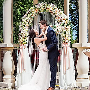 Putros Metal Arch Backdrop Stand 6.6FT Gold Wedding Balloon Arched Backdrop Stand Square Arch Frame for Birthday Party Bridal Baby Shower Ceremony Decoration