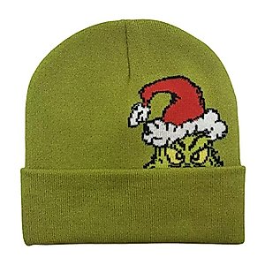 Bioworld Dr. Seuss The Grinch Who Stole Christmas Hat Character Cuff Beanie Cap Licensed New
