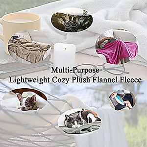 FOHOG Collection Fleece Blanket Chocolate Brown Small Plush Throw Blankets for Couch Flannel Soft Lightweight Microfiber Travel 50" X 60" (Brown)