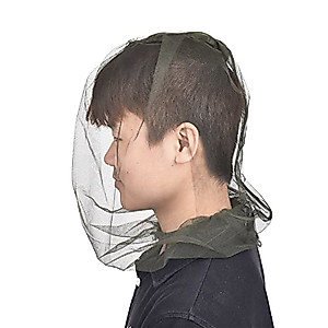 Mosquito Head Mesh Nets Gnat Face Netting, Extra Fine Holes Protective Cover Mask Face from Insect Bug Bee Mosquito Gnats for Outdoor Activities Hiking Fishing Hunting Camping Backpacking (4 Pack)