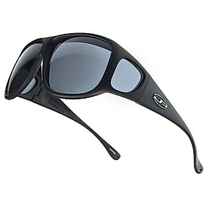 Aviator JP Fitovers - Matte Black - Grey Lens (AV001)