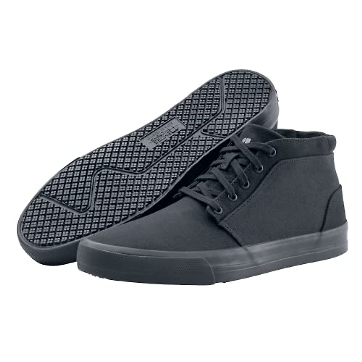 Shoes for Crews Cabbie II, Men's, Women's, Unisex Slip Resistant, Food Service Work Shoes, Black, Men's Size 10/ Women's Size 11.5