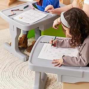 ECR4Kids Tri-Me Cube Chair Desk, Accessory for Cube Chair, Light Grey