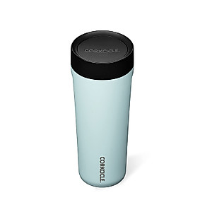 Corkcicle Commuter Cup Insulated Stainless Steel Spill Proof Travel Coffee Mug Keeps Beverages Cold for 9 Hours and Hot for 3 Hours, Gloss Powder Blue, 17 oz 1 Count (Pack of 1)