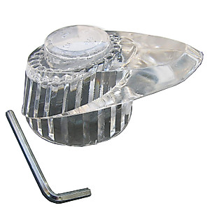 LASCO HC-171A Valley Style, Single Control, Clear Lucite Replacement Shower Valve Handle, 1.6L x 2.07W x 2.7H