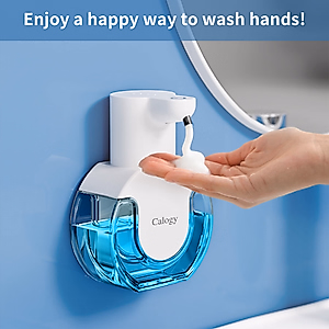 Calogy Automatic Soap Dispenser, Touchless Liquid Dispenser, Hand Soap Dispensers Pump, No Touch Dish Dispenser, Auto Battery Operated Soap Set for Kitchen, Bathroom and Shower - 300ML