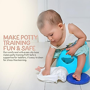 Apybaby Potty Training Seat | Safe Potty Training Toilet Seat for Boys & Girls | Slip Resistant & Comfortable Toilet Chair for Kids & Toddlers | Lightweight & Portable (Snow White)