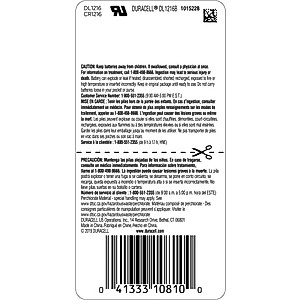 Duracell CR1216 3V Lithium Battery, 1 Count Pack, Lithium Coin Battery for Key Fob, Car Remote, Glucose Monitor, CR Lithium 3 Volt Cell