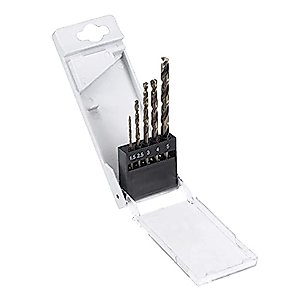 uxcell High Speed Steel M35 Jobber Twist Drill Bit Set for Stainless Steel Alloy Wood 1.5mm - 5mm 5 Pcs