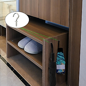 100 Pcs Small Screw Hooks, 1/2 Inch Screw-in Hooks Copper Plated Metal Cup Hooks, Mini Metal Screw Wood Ceiling Wall Hooks for Jewelries Crafts Keys Caps String Plants Lights Wreaths, Silvery