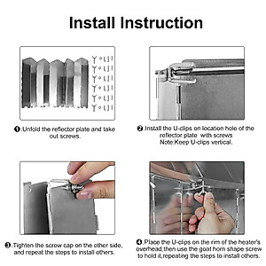 Patio Heater Reflector Shield,(10 Panels) Propane Patio Heaters Heat Deflector Replacement Parts,Enegy Saving,Windshield,Heat Focusing