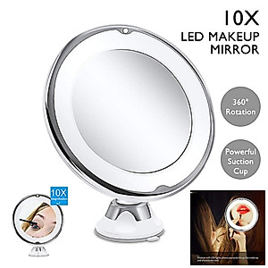 FQYYDD Illuminated Makeup Mirror Led Makeup Mirror 10X Magnification Function