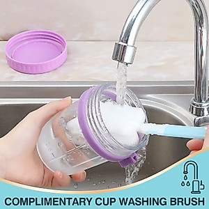 DANALLAN Overnight Oats Containers with Lids and Spoons, 4Pcs Overnight Oats Jars 10 oz Large Capacity Airtight Mason Jars for Overnight Oats Milk Vegetable Fruit Salad Cereal