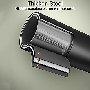 ZBYL Metal Clothing Wardrobe Garment Rack, Freestanding Clothes Rail Closet Rack Double Rod Laundry Hanging Rack, Portable Organizer with Bottom Rack, 105×150cm (Color : White)