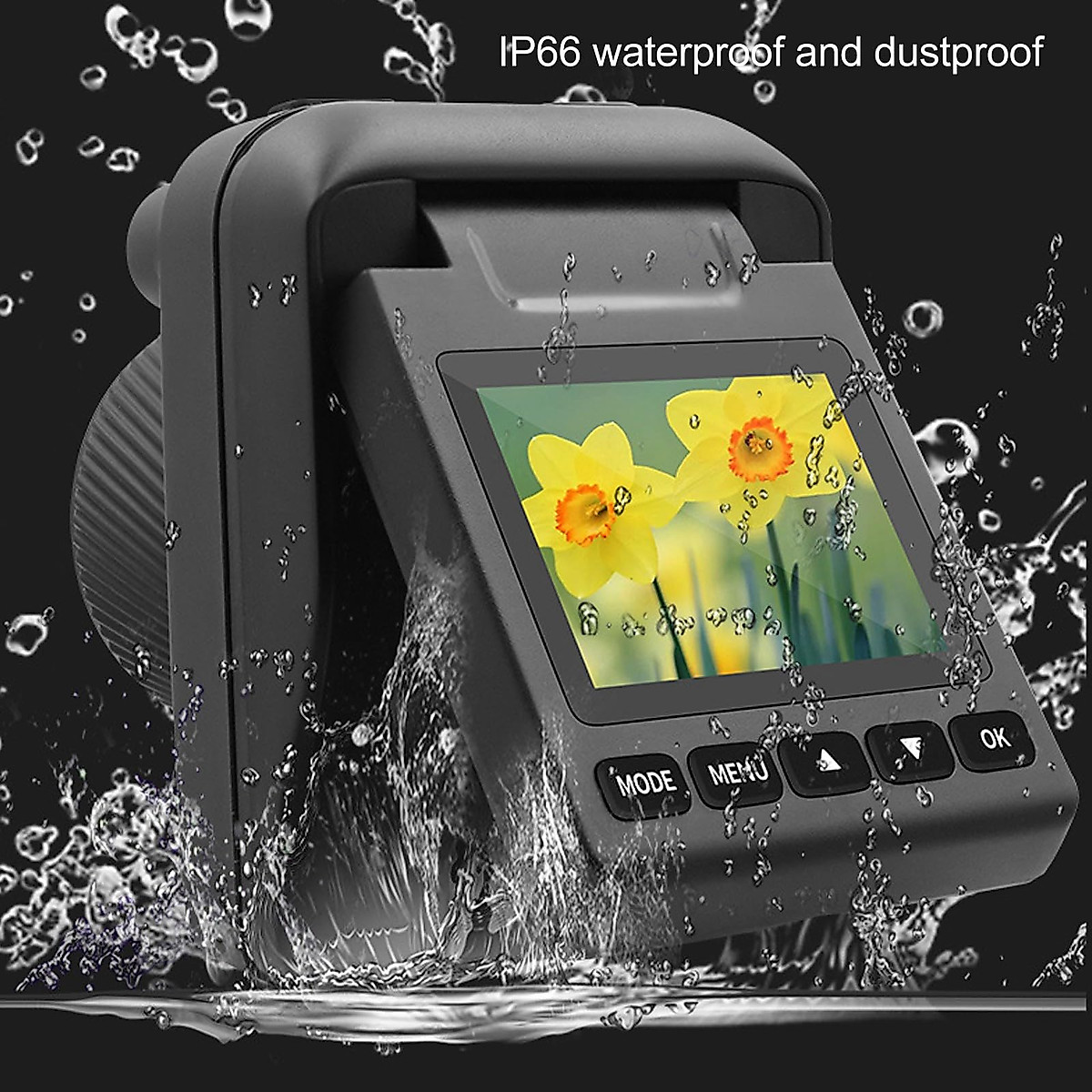 4K 32MP Time Lapse Camera, Construction Outdoor Security Time Lapse Camera, Full Color Full HD Time Lapse Camera with 2.0in LCD Screen, Macro Shooting IP66