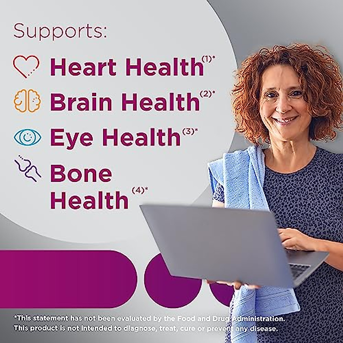 Centrum Silver Women's Multivitamin for Women 50 Plus, Multivitamin/Multimineral Supplement with Vitamin D3, B Vitamins, Non-GMO Ingredients, Supports Memory and Cognition in Older Adults - 100 Ct