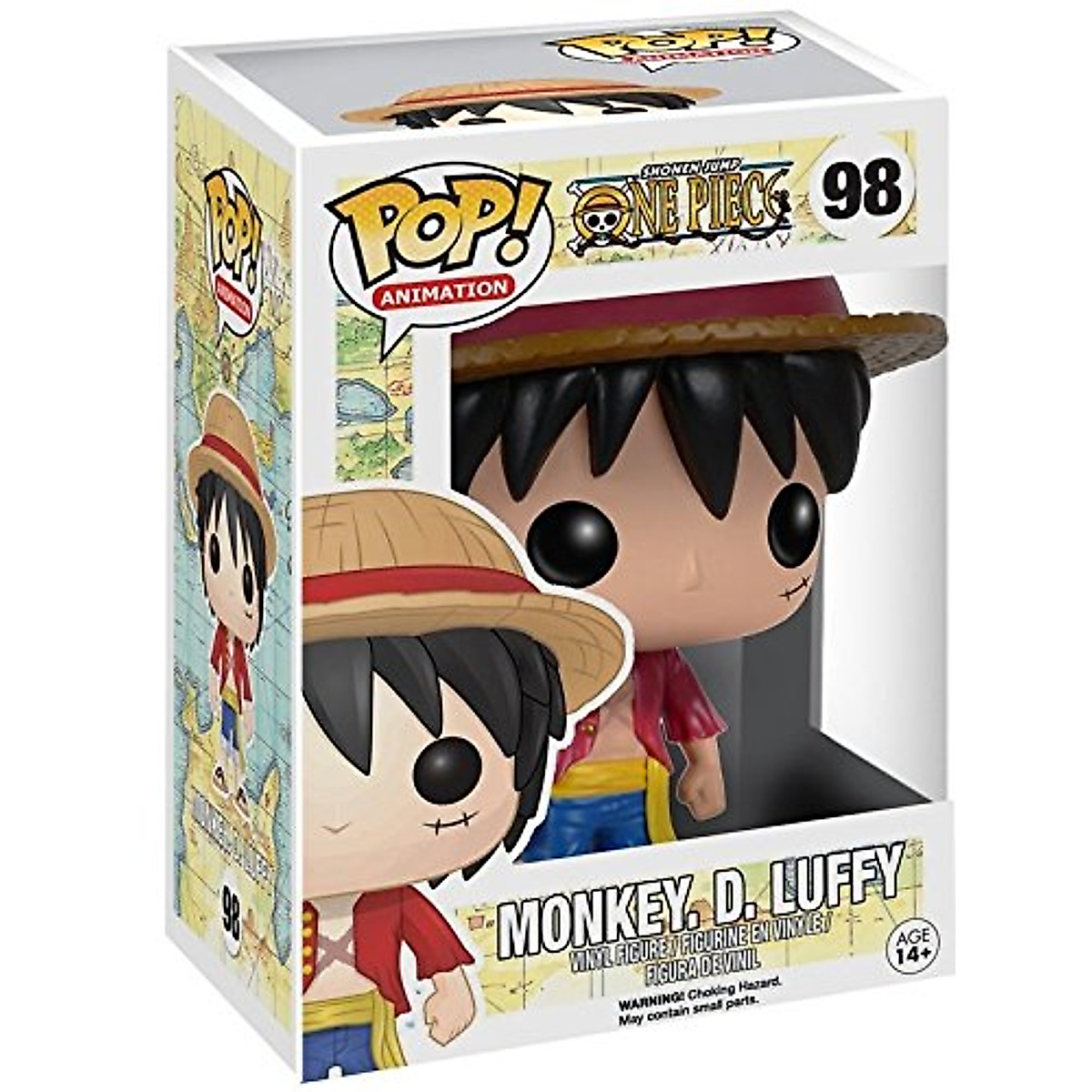 Funko POP One Piece - Monkey D. Luffy Pop! Vinyl Figure (Bundled with Compatible Pop Box Protector Case) Multicolor 3.75 inches