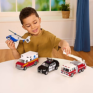 Driven by Battat – Micro 1/124 Scale – Police Car Toy SUV – Toy Vehicle with Lights and Sound – Rescue Car Toy for Boys & Girls & Toddlers Age 3+