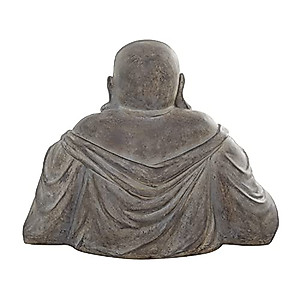 Deco 79 Magnesium Oxide Buddha Indoor Outdoor Meditating Garden Sculpture, 23" x 19" x 18", Brown