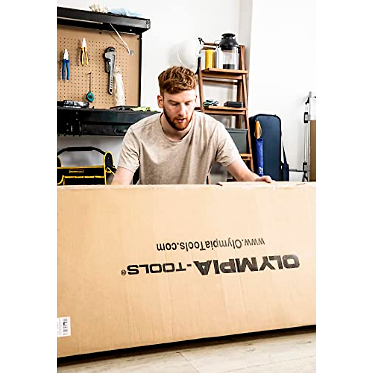 Olympia Tools 48-Inch Wood Workbench - 330 lbs Weight Capacity Wooden Workbench for Garage, Workshop and Home - New Acacia Wood