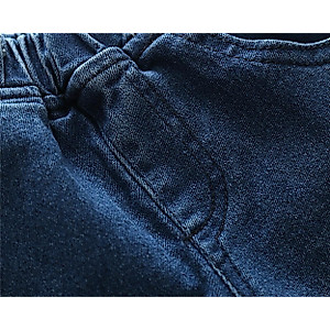 Kimocat Casual Suit for Toddler Boy 2Pcs Long Sleeve Plaid Shirtand Jeans Outfits