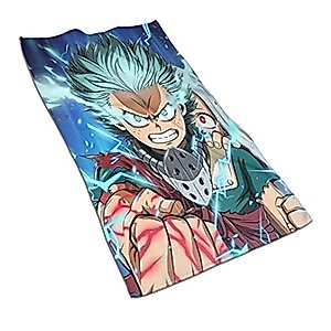 Japanese Anime Series Fashion Camping Hand Towels, Quick-Drying Super Absorbent Soft Hand Towel Microfiber Towel32×16 (40cm×80cm) inches (My-Hero-Academia-Anime-Manga 5)