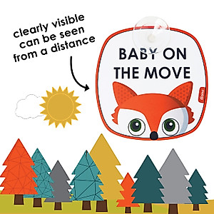Diono Baby On The Move 2 Pack of Baby On Board Car Window Stickers with Suction Cups