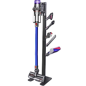 XIGOO Storage-Stand-Docking-Station-Holder Compatible with V15 Detect V11 V10 V8 V7 V6 Cordless Vacuum Cleaners & Accessories, Stable Metal Bracket Organizer Rack, Brushed Black