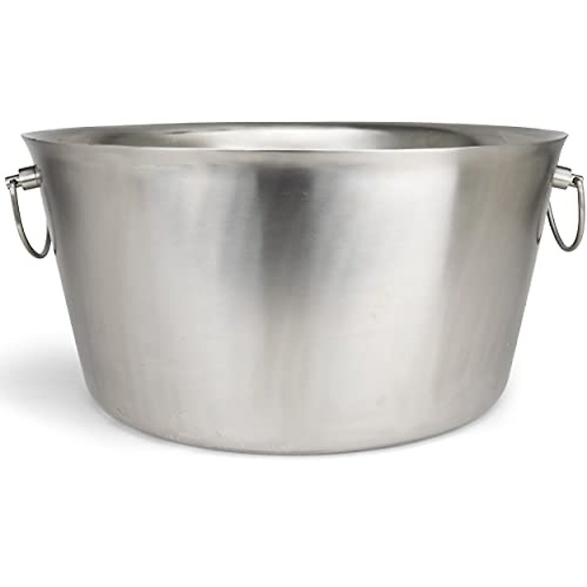 Stainless Steel Insulated Beverage Tub - Real Deal Steel, Large 6 Gallon Round Double Walled Party Tub, Drink Bucket for Parties, Ice Tub Cooler for Wine & Beer
