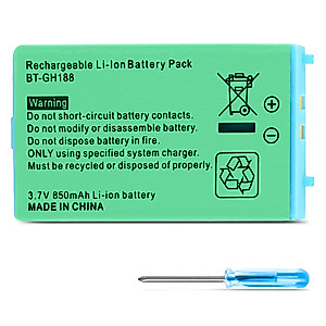 Xahpower Gameboy Advance SP Battery Pack, 850mAh Replacement Rechargeable Lithium-ion Battery + Tool Pack Kit Compatible with Nintendo GBA SP