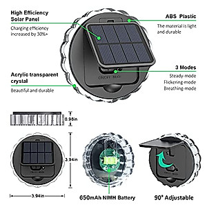 FWASTT Solar Outdoor Fence Lights for Yard, 10 Pack Solar Landscape Path Lights Outdoor Decorative Lights Waterproof for Garden, Fence, Deck, Step, Pathway, Walkway, Ground, Lawn