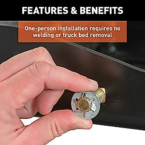 CURT 60611 Double Lock EZr Gooseneck Hitch with 2-5/16-Inch Flip-and-Store Ball, 30,000 lbs