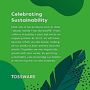 TOSSWARE POP 12oz SET OF 12, Premium Quality, Recyclable, Unbreakable & Crystal Clear Plastic Beer Can, 12 Count (Pack of 1)
