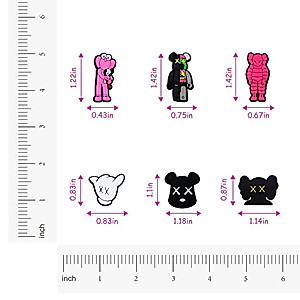 20PCS Anime Shoe Charms PVC Bear Charms for Croc Sandals Wristband Bracelet Decoration Charms Pins Party Favors for Kids Boys Girls Men Women Birthday Gifts, Party Supplies