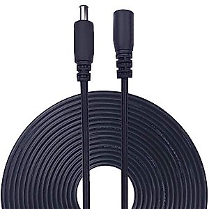 LONNKY 12V DC Extension Cord 33FT/10M,5.5mm x 2.1mm,Male to Female Power Cable,Black DC Extension Cable,Used for CCTV Security Cameras,LED Strip