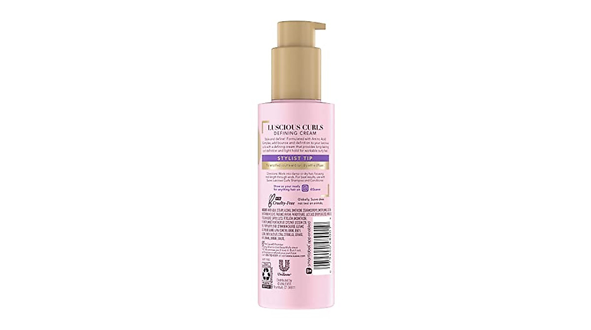 Suave Pink Luscious Curls Cream for Defined Curls