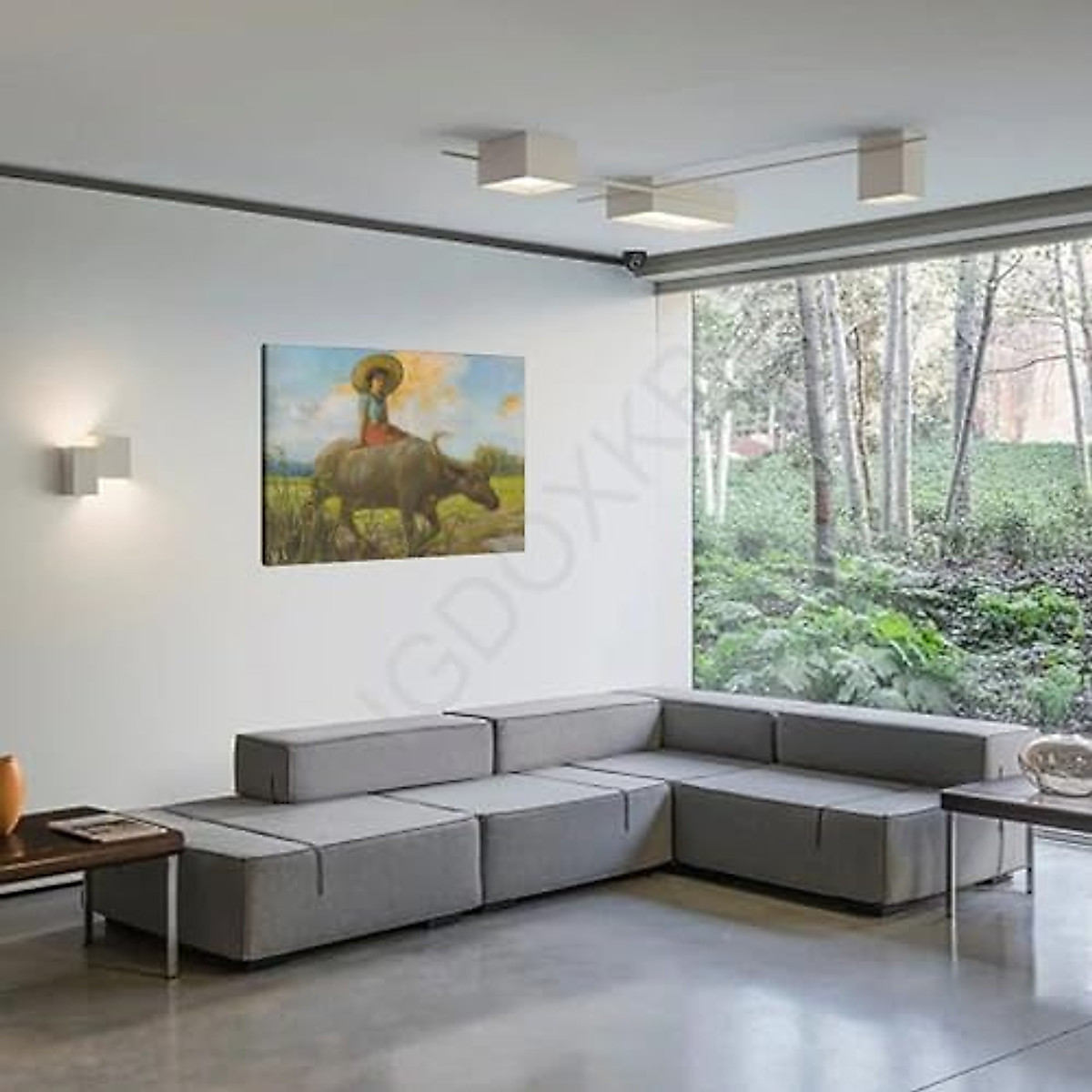 Art Poster of The Work of Filipino Rural Landscape Painter Fernando Amorsolo Canvas Poster Wall Art Decor Print Picture Paintings for Living Room Bedroom Decoration Frame-style 20x16inch(50x40cm)