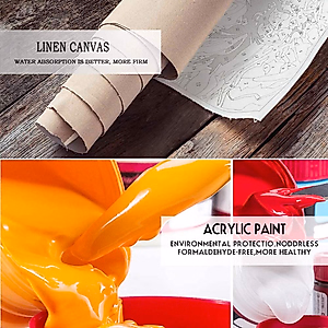 TISHIRON Paint by Numbers for Adults, Dog Portrait Oil Painting, Paint by Numbers for Beginners, Corgi Paint by Numbers Kit, DIY Oil Painting Holiday Gifts, Children's Crafts, 16x20 inch