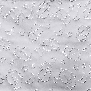 American Baby Company Waterproof Fitted Crib and Toddler Mattress Protector, Quilted and Noiseless Crib & Toddler Mattress Pad Cover, White (Little Lamb), 52"x28"x9"