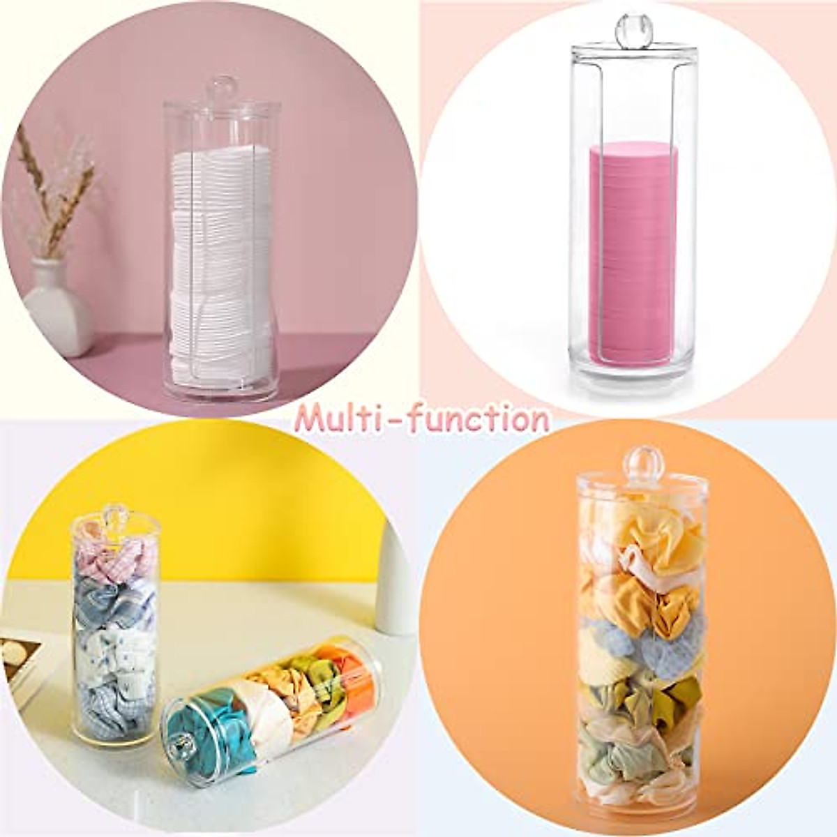 OHOH Scrunchie Holder Stand, Transparent Hair Ties and Headbands Rack, Plastic Hair Ring Storage Rack, Hair Ring Display Storage Rack for Teenage Girls Women Family Shopping Malls