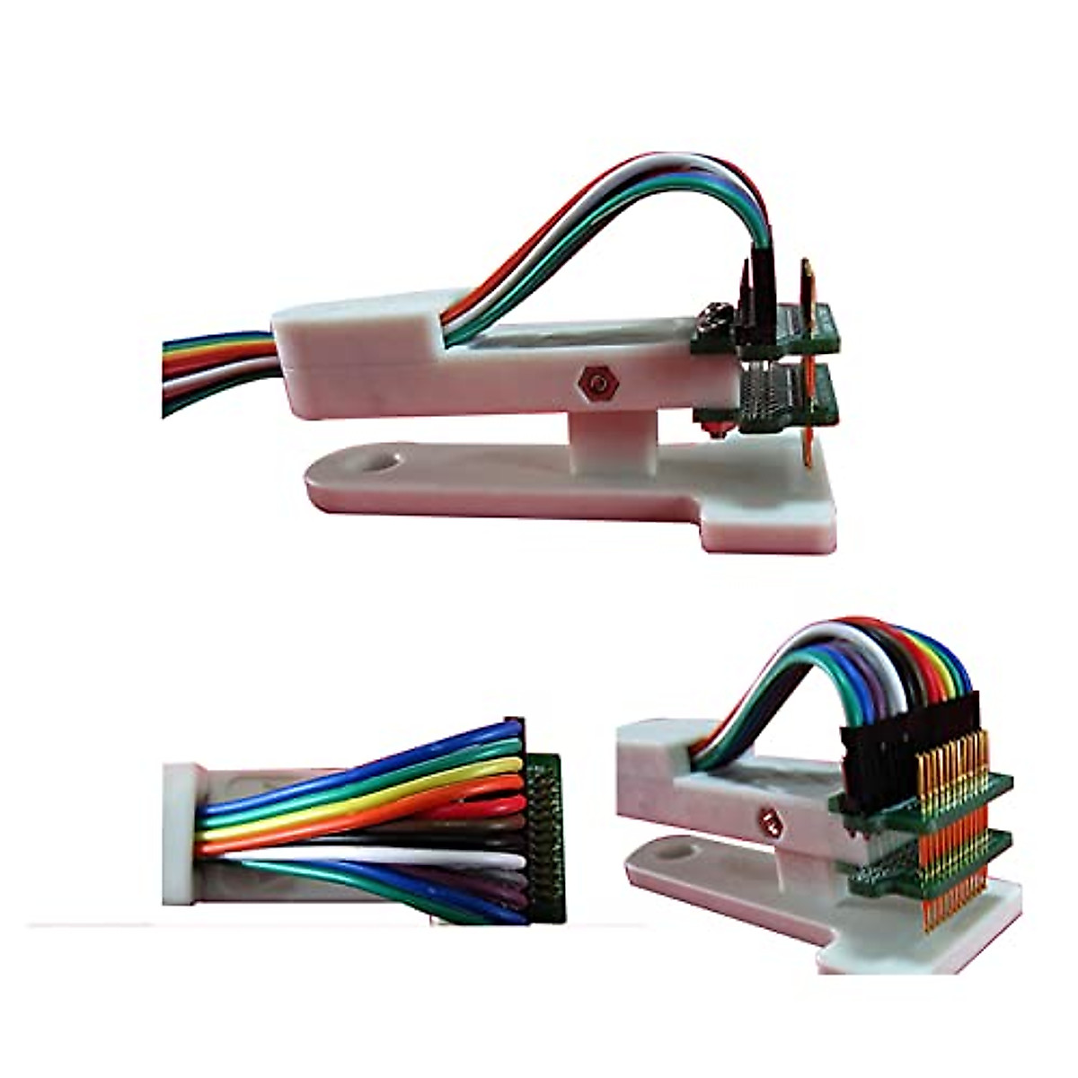 Dykbkiss Test Burning Fixture Pitch 1.27mm Test Stand PCB Clip pogo pin Debug Download Program Burn 3PIN 4P 5P 6P 7P 8P 9P 10P 11P 12P Programming Burning Clip (1.27mm Single Row, 5PIN)