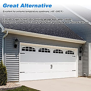 Weatherproofing Garage Door Seals Fits Overhead Door P-Bulb Garage Door Bottom Weather Seal,Replacement Overhead 18FT Wide Doors (Black) (18FT)