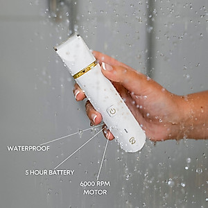 Bushbalm Bikini Trimmer - Electric Shaver Body Hair Razor for Women, Waterproof, Cordless Shaver for Sensitive Areas, Close Grooming for Bikini, Underarms, and Legs – Francesca Trimmer