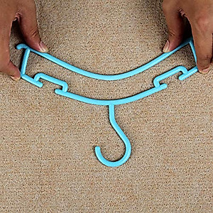 Plastic Children's Hangers Baby Hangers Kids Toddler's Clothes Suit Coat Hangers Wardrobe Dress Holders Hooks (10Pcs, White)