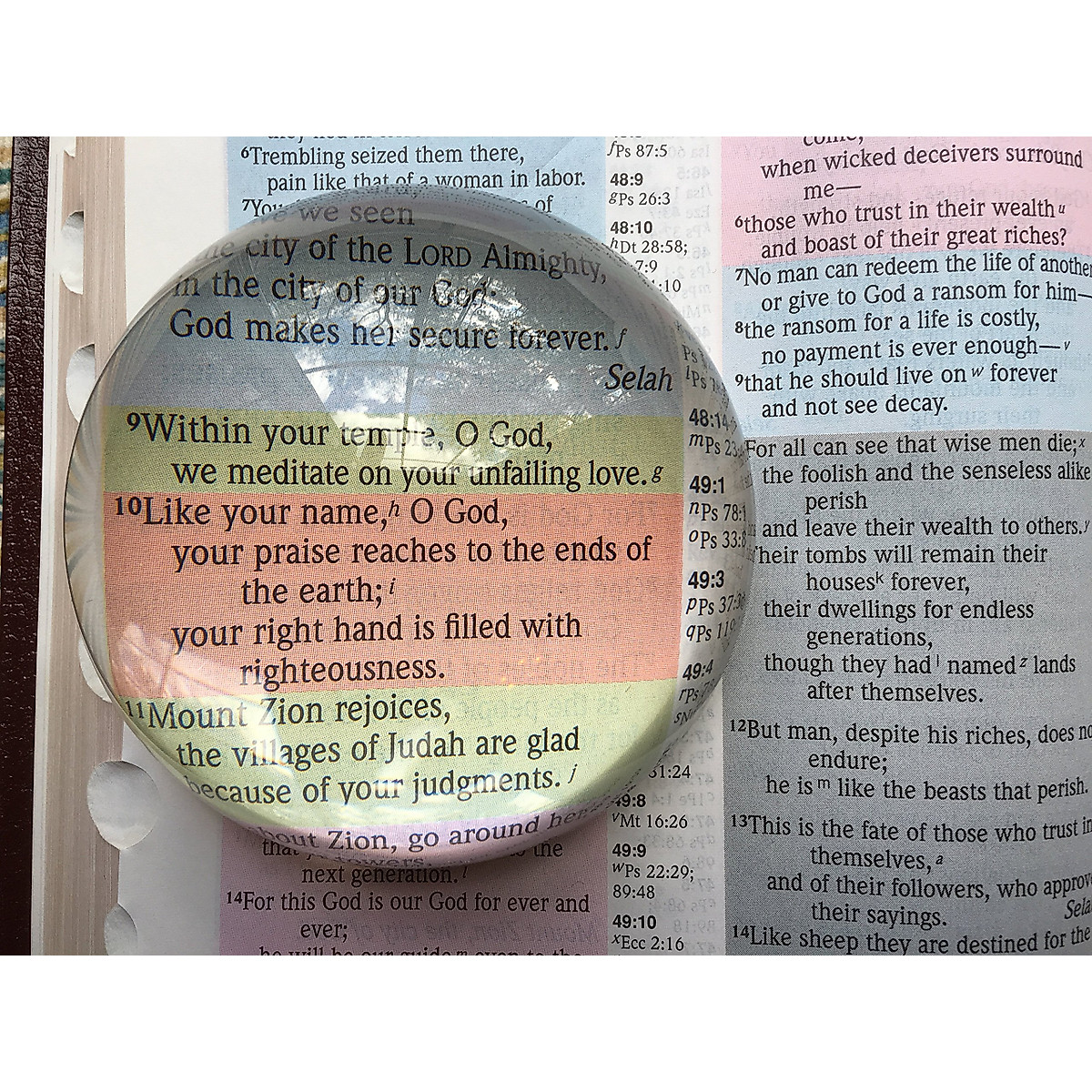 Large 3.9” Magnifying Glass Dome - Genuine Crystal Glass Magnifier - Easy to Glide Paperweight - Professional Grade Reading Aid for Blueprints, Maps, Newspapers - in A Nice Gift Box (Large 3.9" Dia)