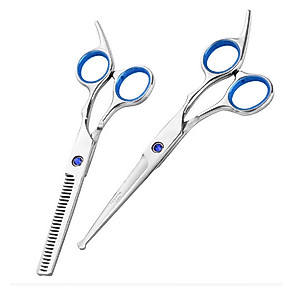LIGICKY Baby Hair Cutting Scissors Set Professional Safety Round Tip Stainless Steel Hair thinning Shears Bang Hair Scissor for Kids/Salon/Home
