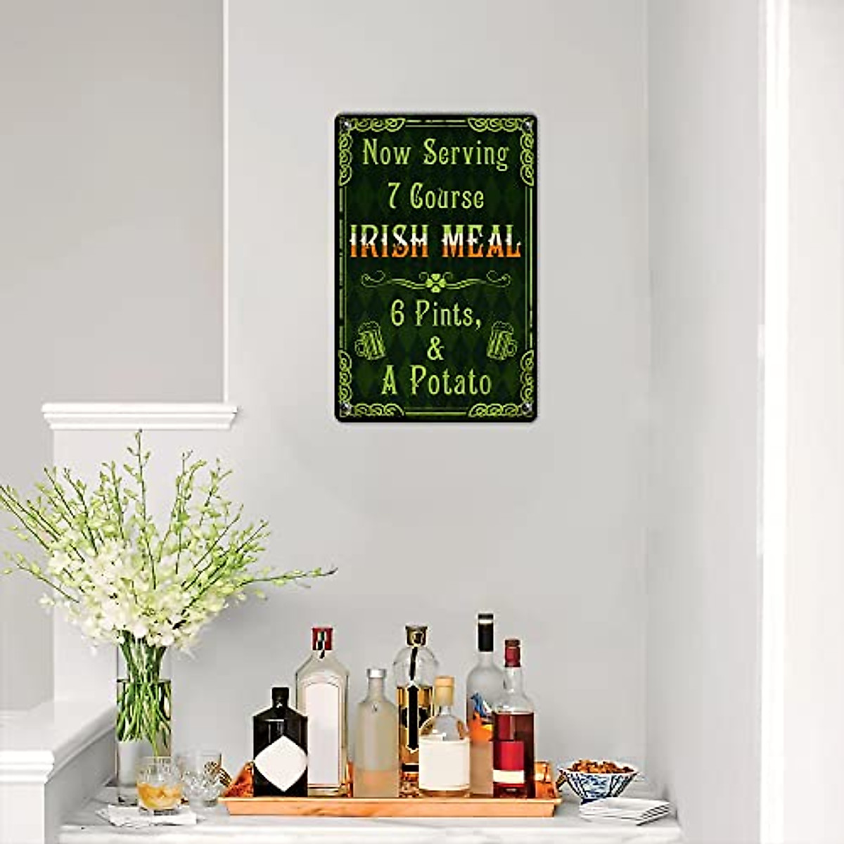 N NAMESISS All Over Printed, Irish Pub Metal Sign, Irish Pub Sign, Irish Pub Decor, Irish Decorations, St Patrick Day Decoration, Funny Metal Sign, 12x16 Inches Metal Sign, Welcome Bar Sign, Bar Decorations