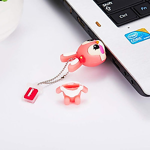 GARRULAX USB Flash Drive, 8GB / 16GB / 32GB USB2.0 Cute Animal USB Memory Stick Date Storage Pendrive Thumb Drives for Kids Children Collegue Student(32GB, Rabbit)