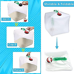 2Pcs Swimming Pool Ladder Weights 20L Universal Pool Step Weights Sand Bags Fillable Anchor Bag Container for Above Ground Swimming Pool Steps and Ladders Entry Systems, Foldable, 11" x 11"